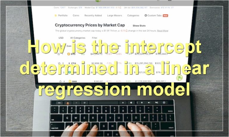 The Intercept In A Linear Regression Model - MoneyReadme.com